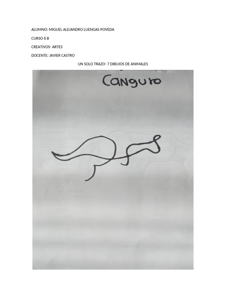 Un Solo Trazo - Dibujos - Miguel Alejandro Luengas-6 B | PDF