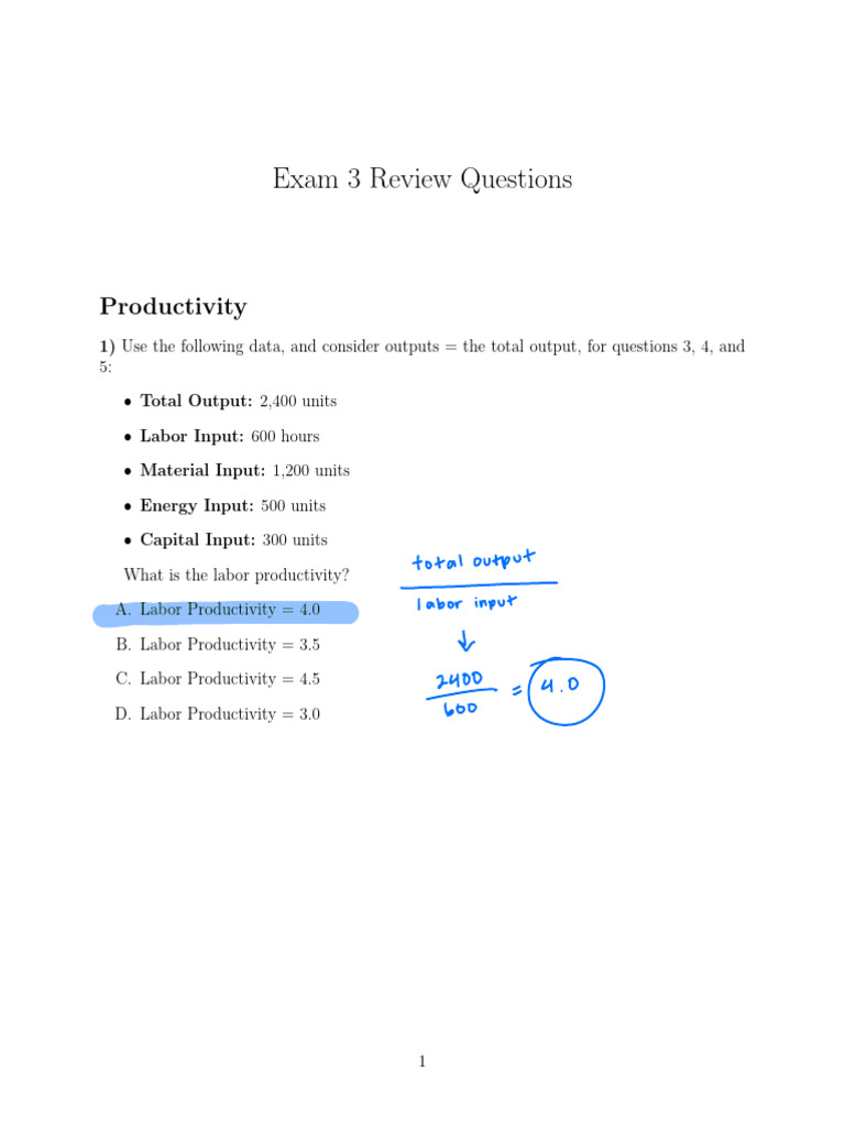 Exam 3 Review Question | PDF | Economics | Economies