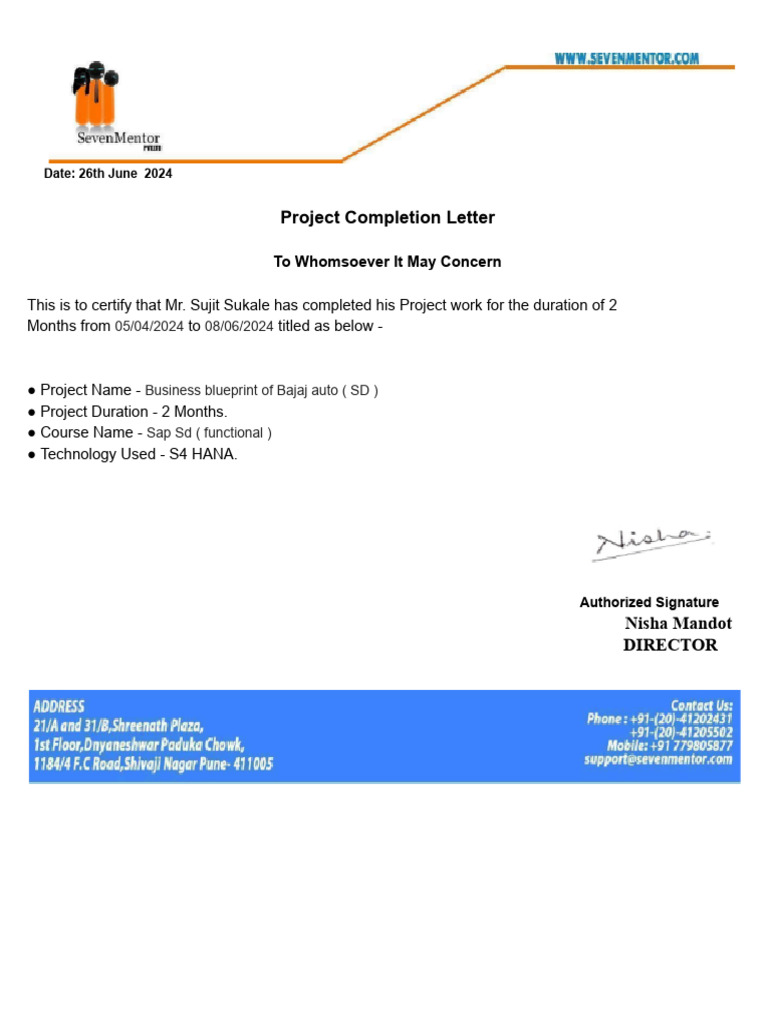 Project Completion Ss | PDF