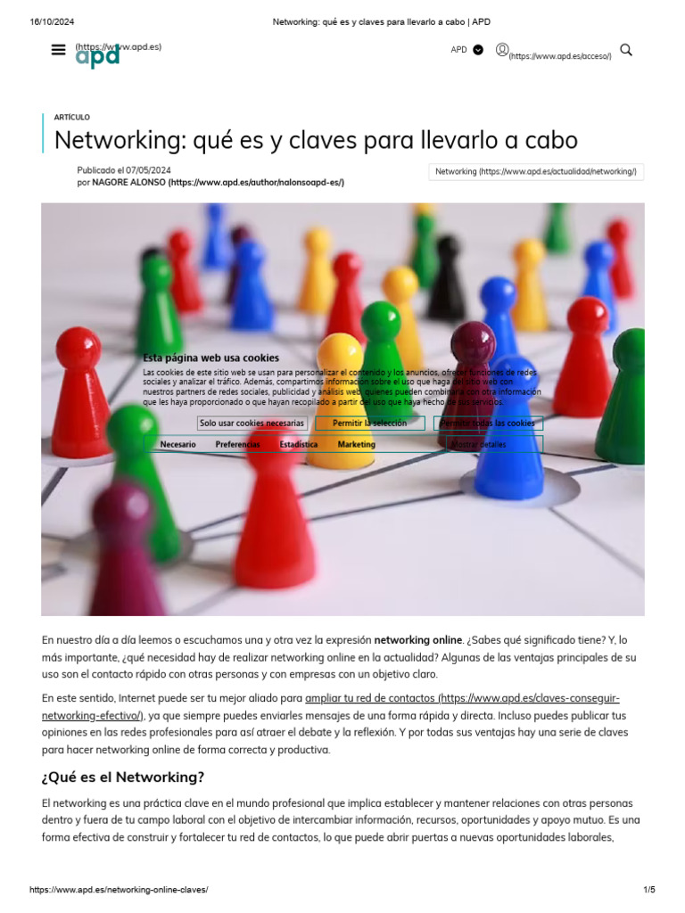 Claves para un Networking Online Efectivo | PDF | Cookie HTTP | Red mundial