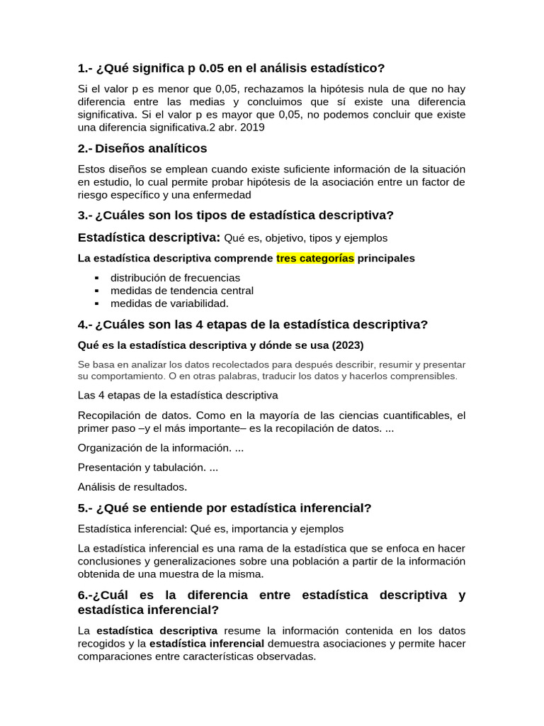 PREGUNTAS | PDF | Estadísticas descriptivas | Estadísticas