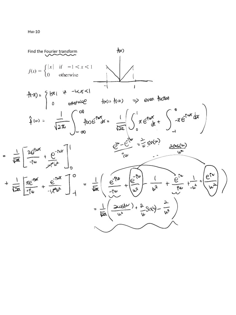 Fourier Transform Calculation Guide | PDF