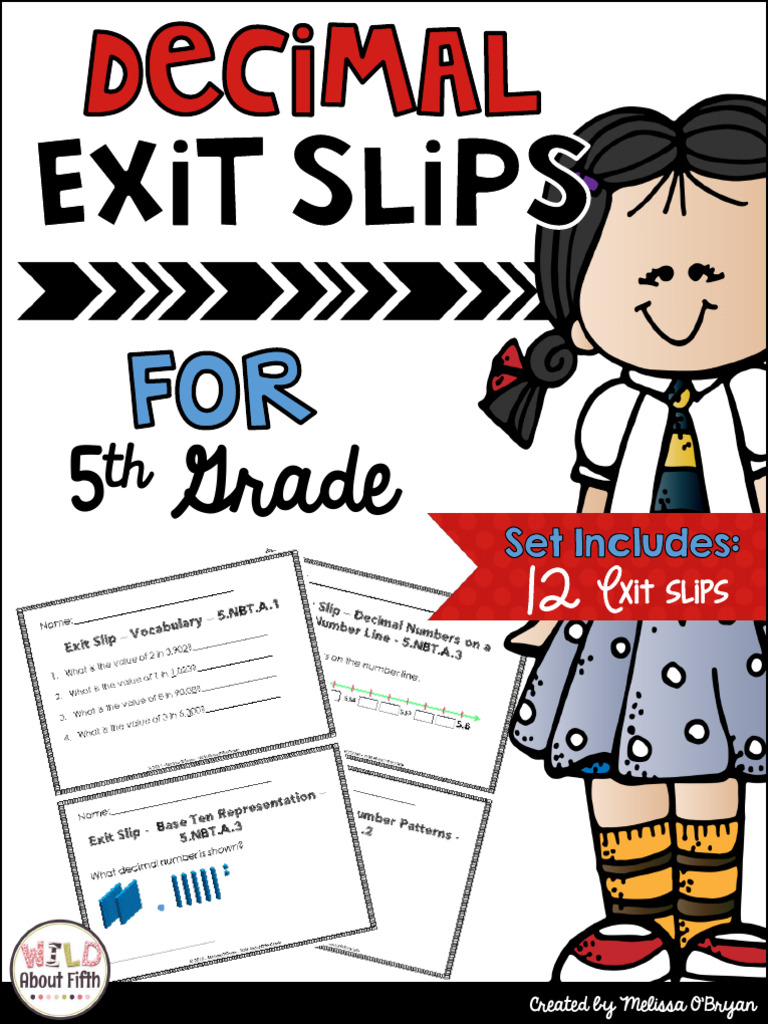 Decimal Exit Tickets | PDF | Arithmetic | Numbers