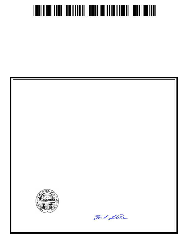Ohio LLC Certificate of Formation | PDF