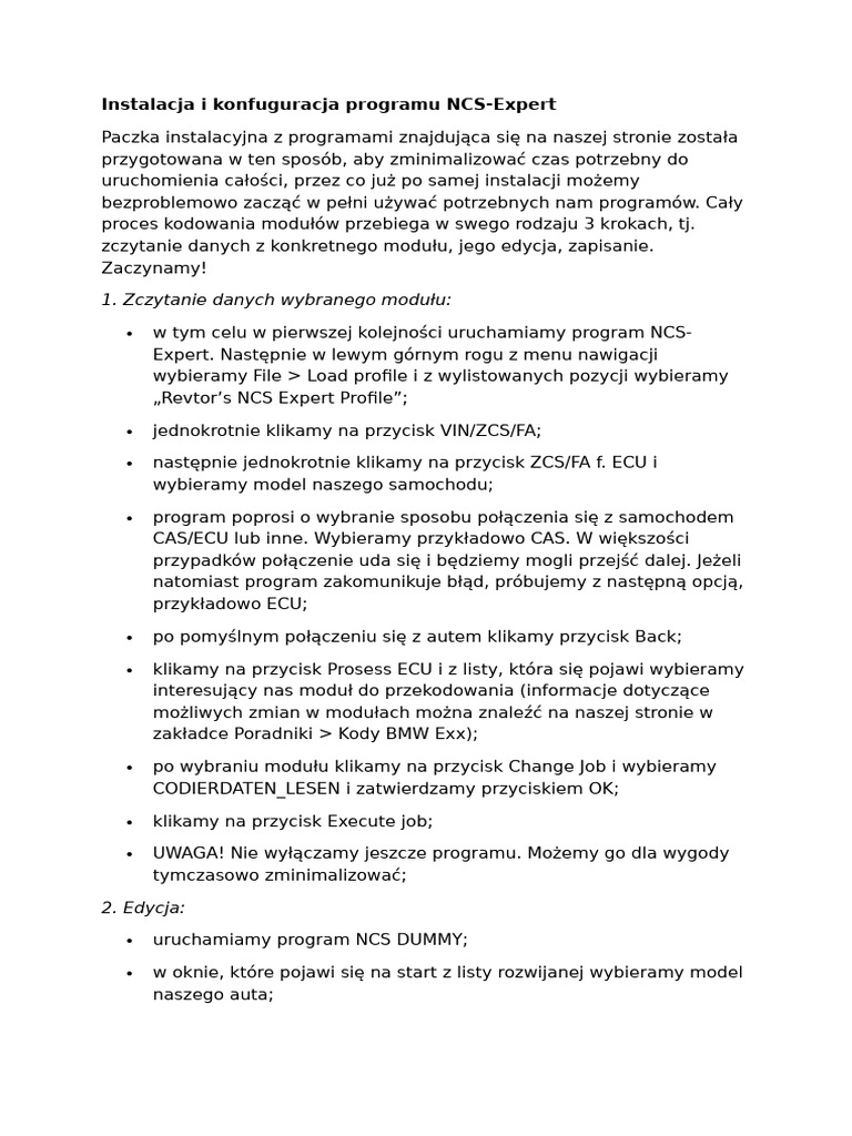 Instalacja I Konfuguracja Programu NCS | PDF