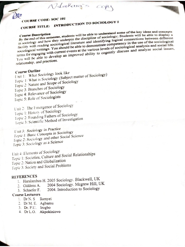 SOC Course Outline | PDF