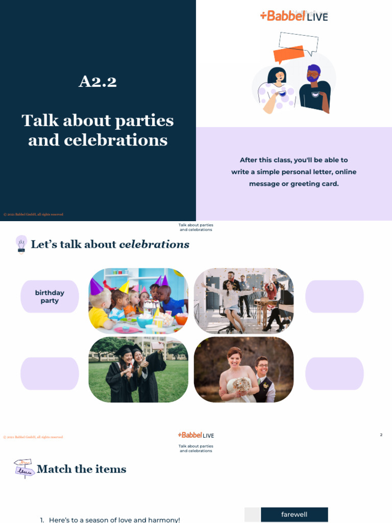 ENG - A2!2!05 Talk About Parties and Celebrations | PDF