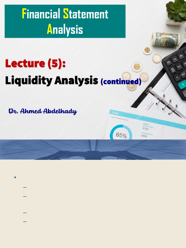 Lecture 05 - Liquidity Analysis (Cont.) | PDF | Market Liquidity ...