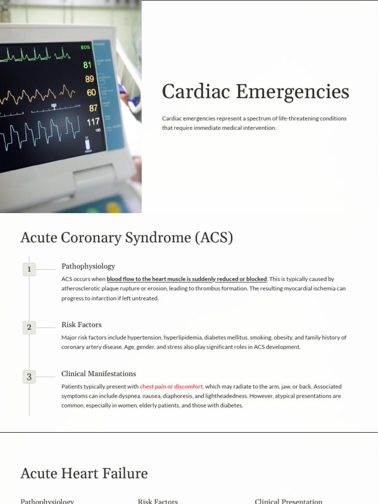 06 Cardiac Emergencies | PDF | Heart | Heart Failure