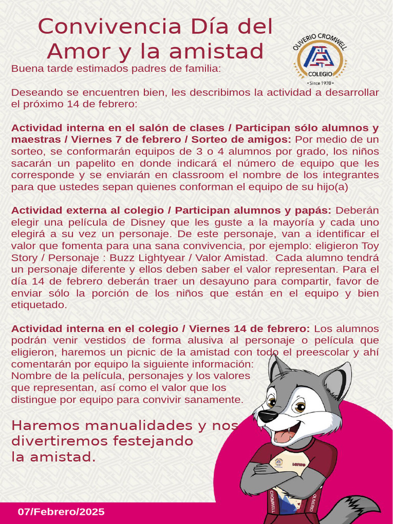 Avisos DÍa de La Amistad | PDF