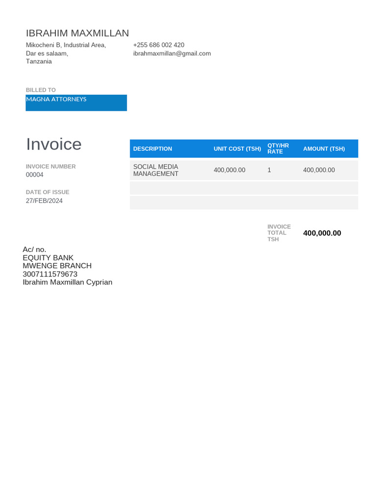 Invoice For Feb 2025 Magna | PDF
