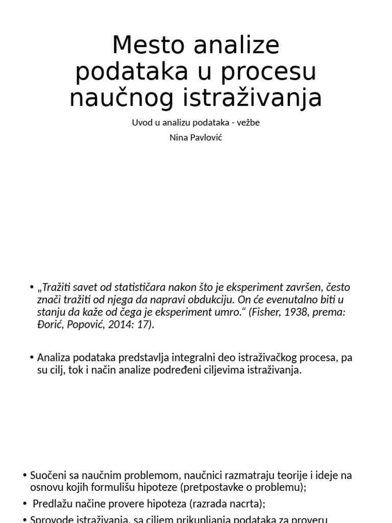Mesto Analize Podataka V01 | PDF