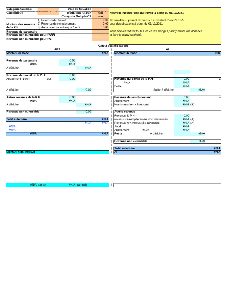 Simulateur Montants Arrai | PDF