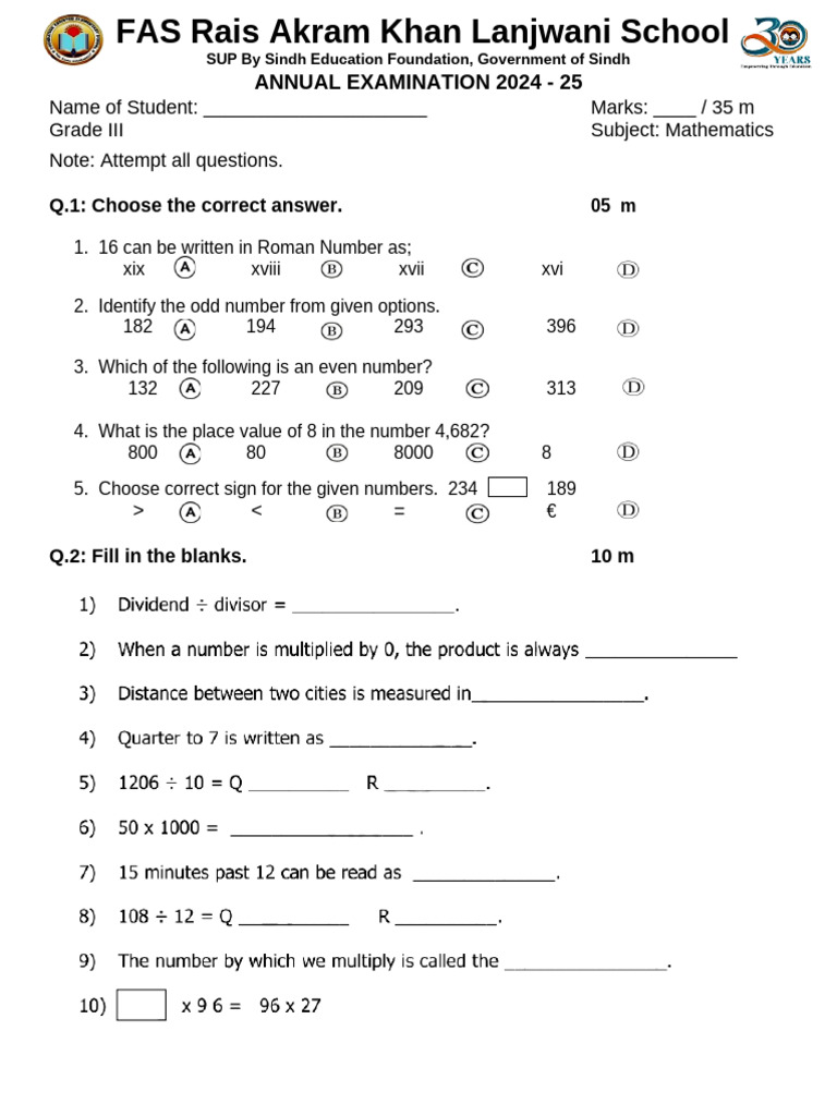 math class 3 ok | PDF