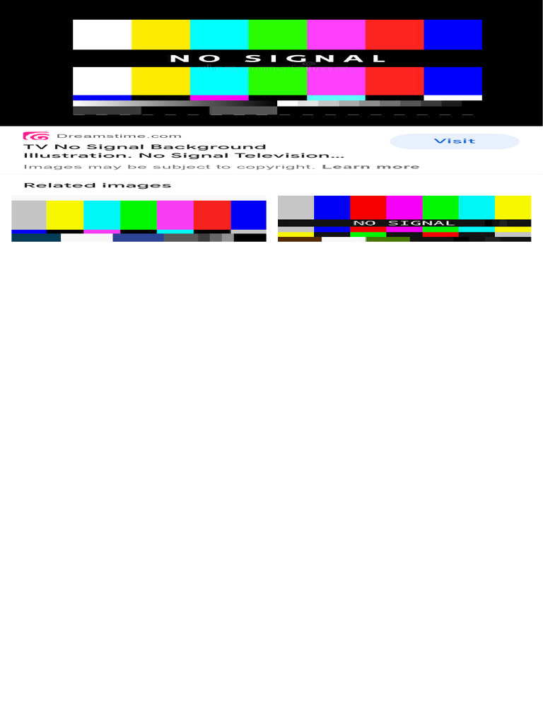 No Signal TV Screen - Google Search | PDF