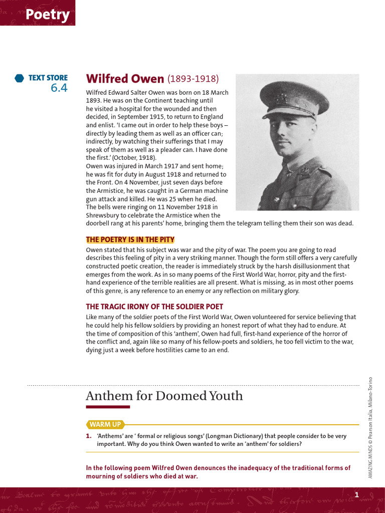 Wilfred Owen, Dulce Et Decorum Est | PDF | Poetry