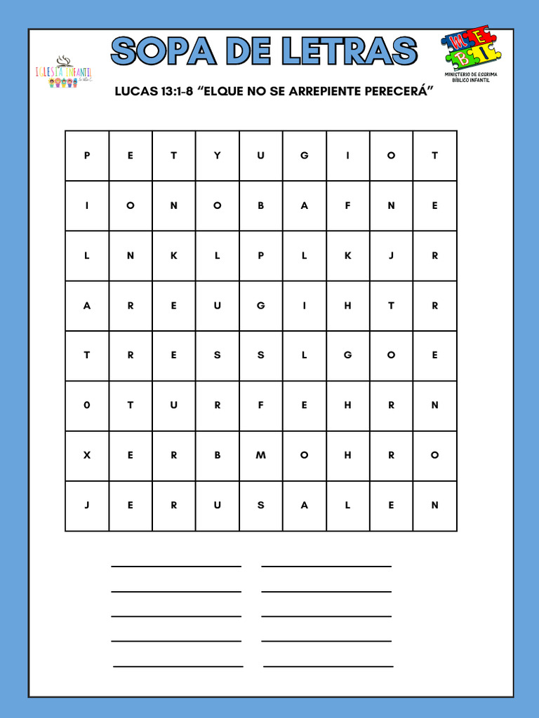Sopa de Letras Cap. 13 (1) | PDF | Parábolas de Jesús | Nuevo Testamento