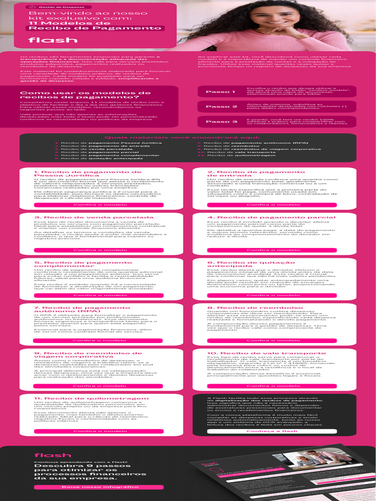 [Flash Expense] - 11 Modelos de Recibo | PDF | Contabilidade | Setor terciário da economia
