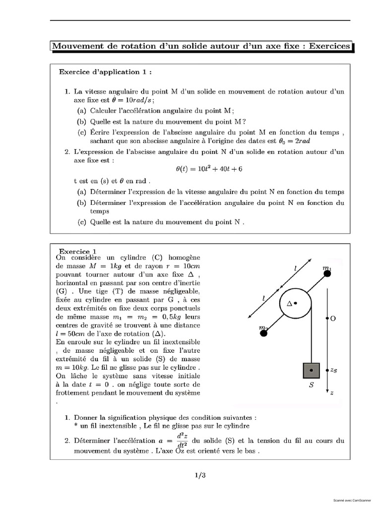 Série Avec Correction - MVT Rotation | PDF