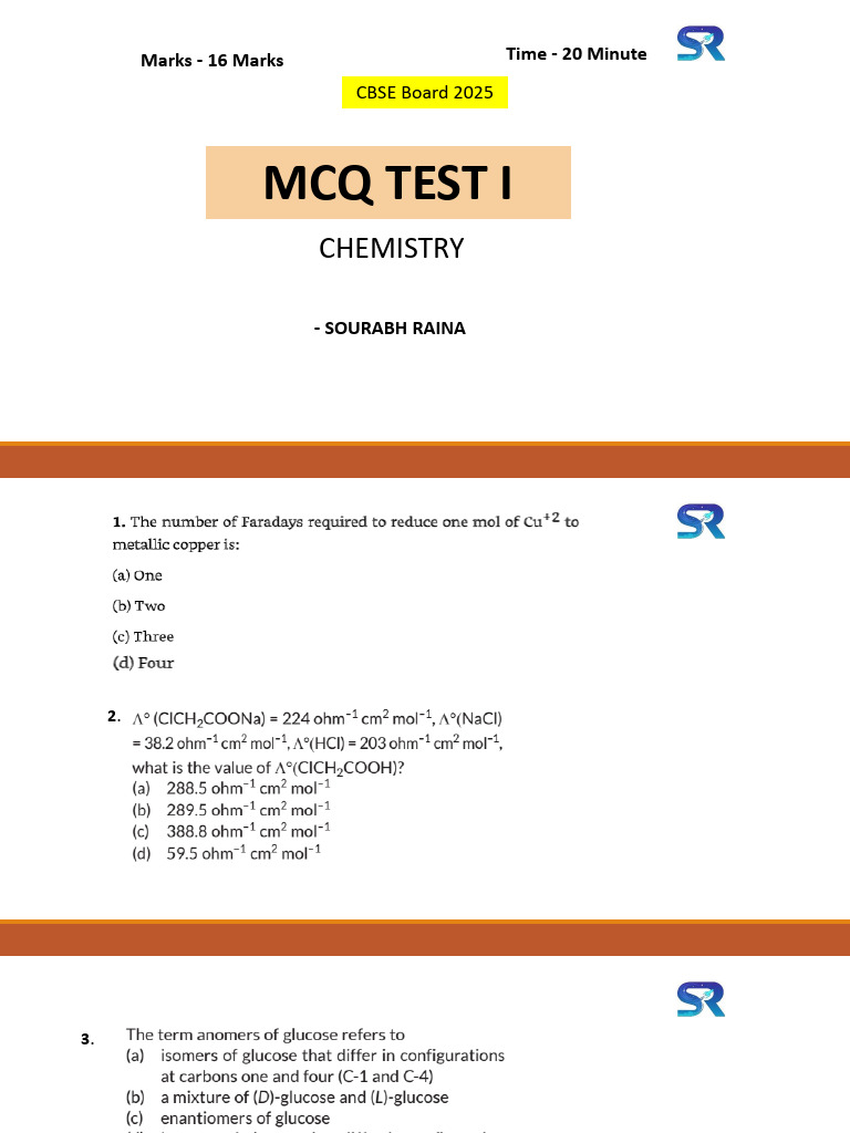 Practice MCQ Test 1 | PDF