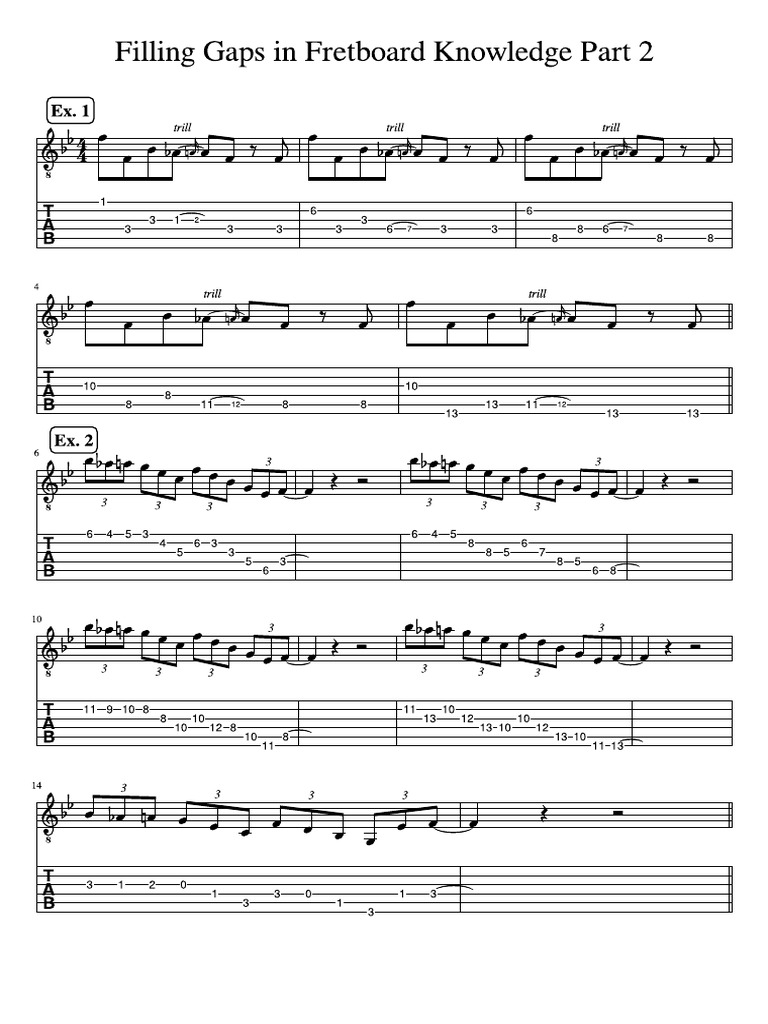 Filling Gaps in Fretboard Knowledge Part 2 | PDF