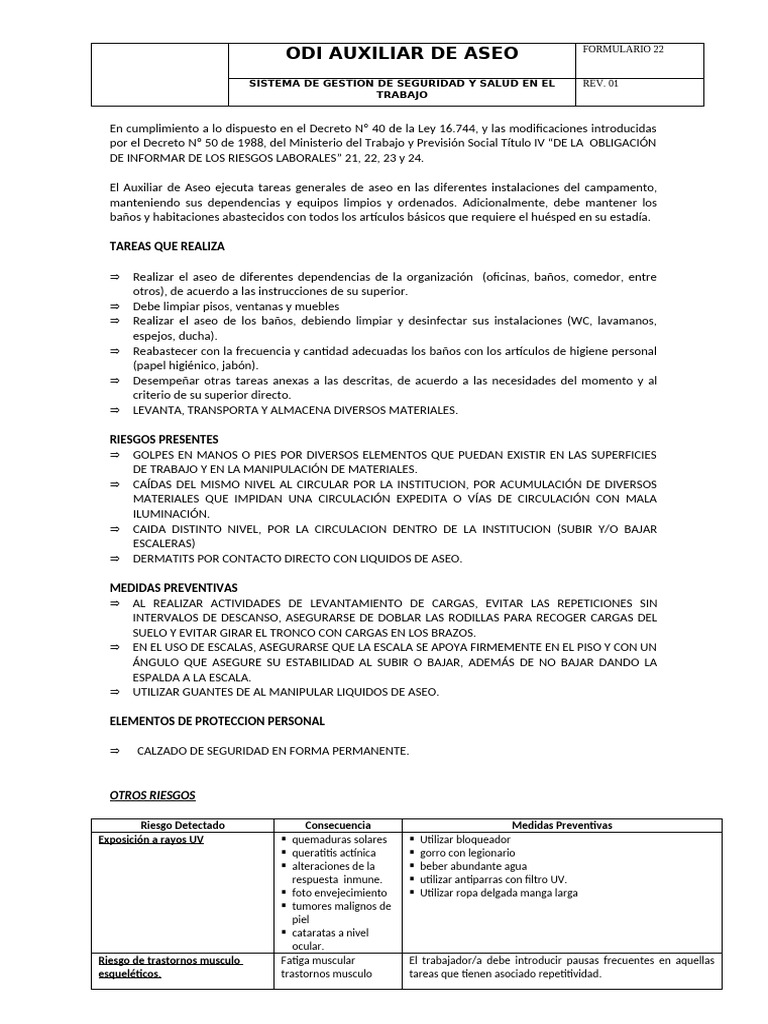 odis | PDF | Higiene