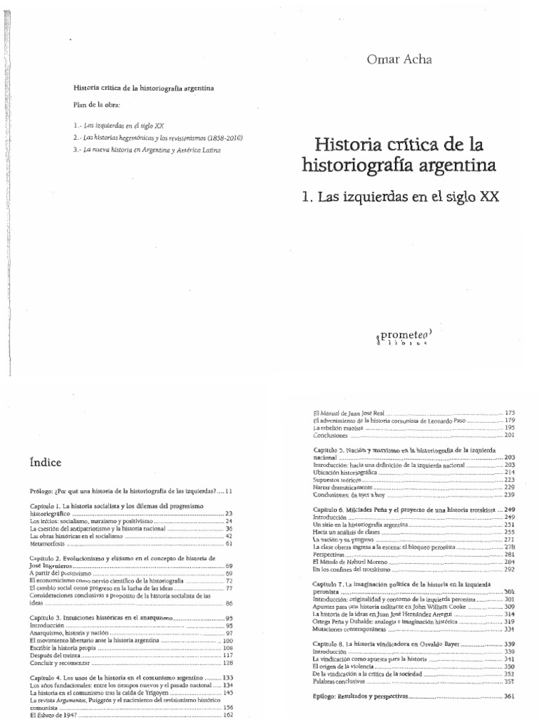 Acha, Historia Critica de La Historiografia | PDF