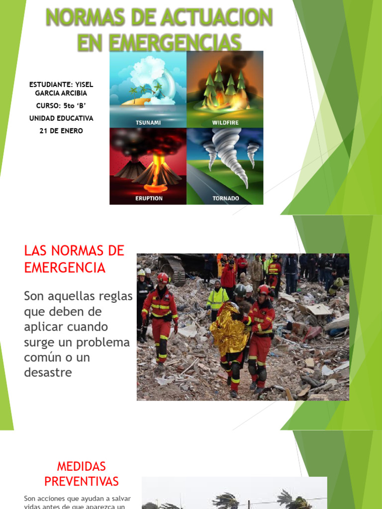 Normas de Actuacion en Emergencias | PDF