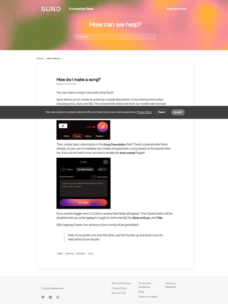 Create Songs Instantly with Suno | PDF