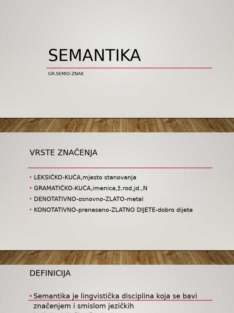 2.semantika-Odnosi Među Riječima 1 | PDF