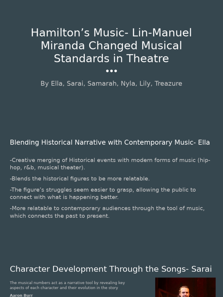 ENGL2029 Presentation-Hamilton Music | PDF | Hamilton (Musical)