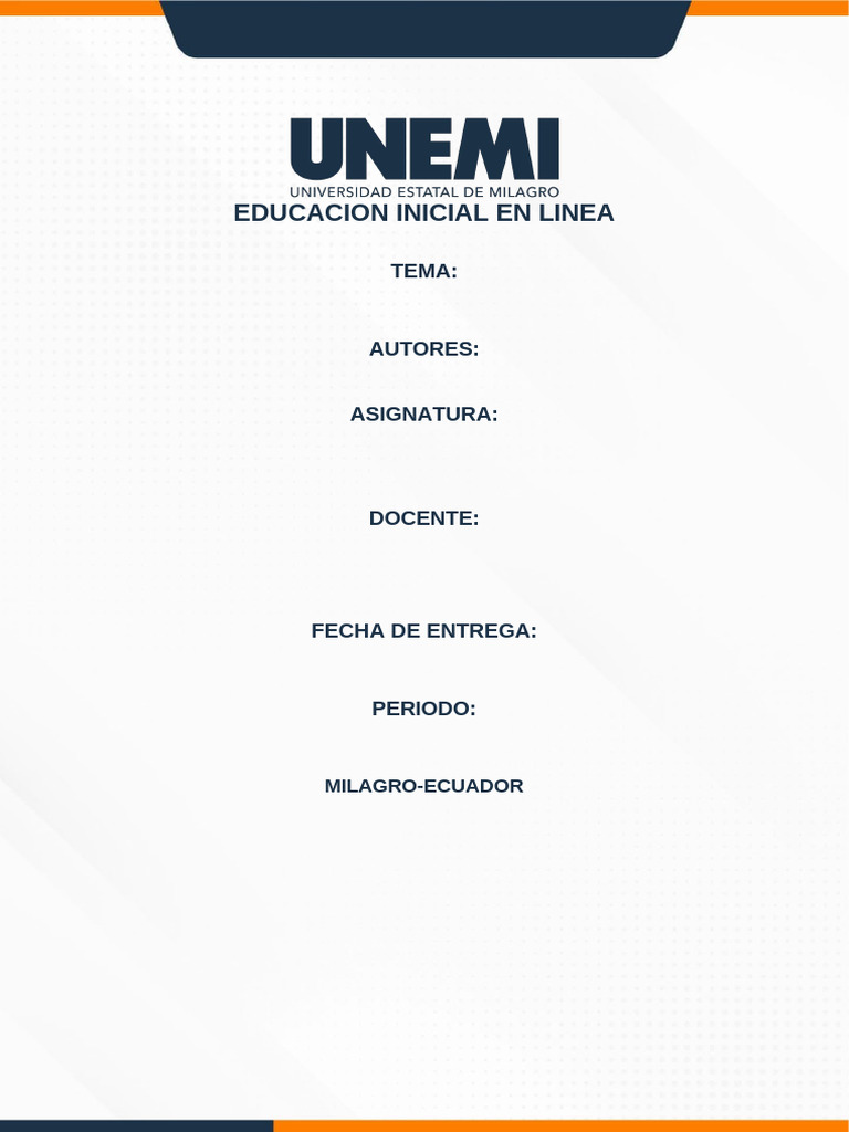 Formato de Tareas UNEMI | PDF