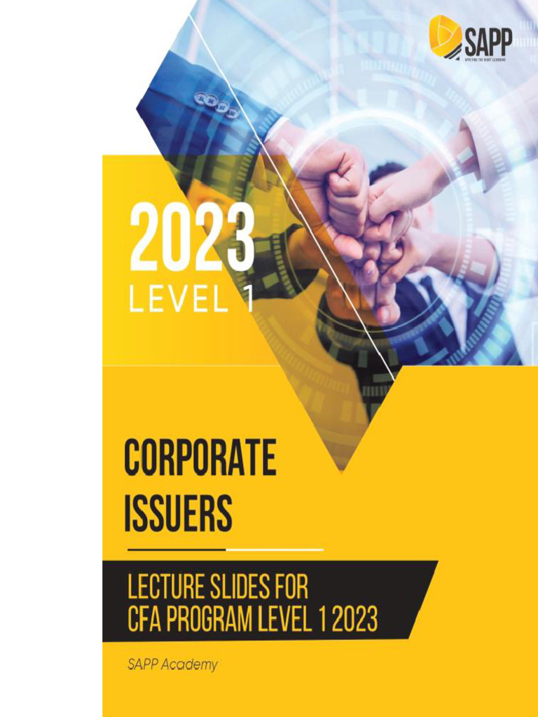 Cfa1 Ci 2023 | PDF | Partnership | Securities (Finance)