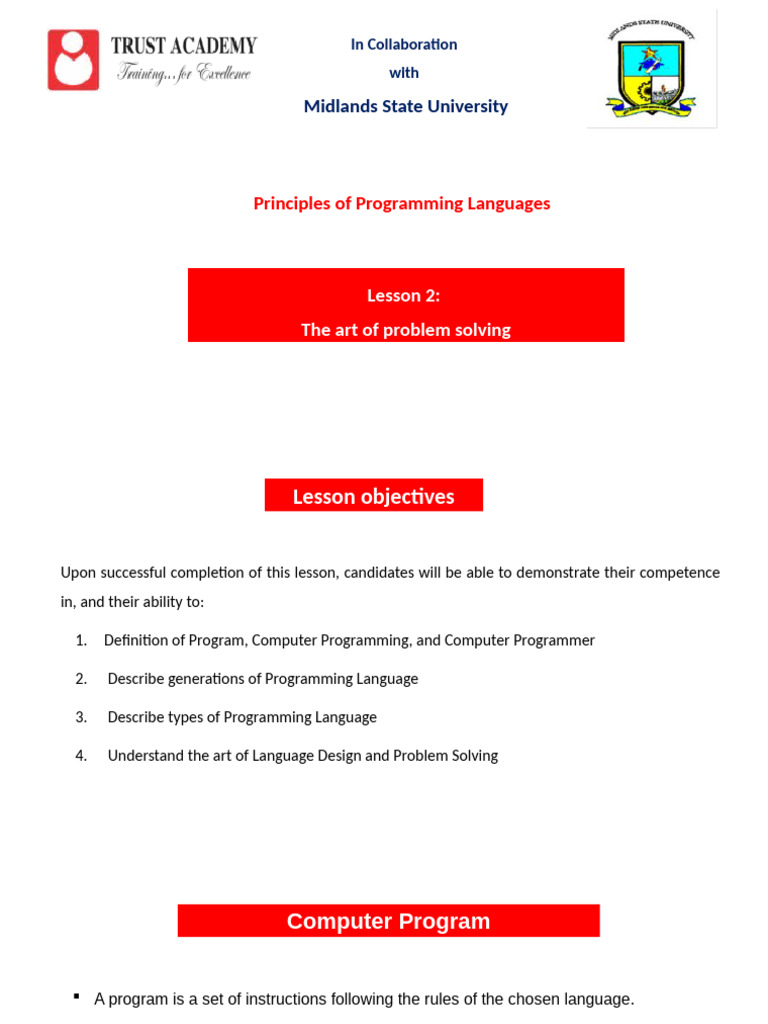 Lesson 2 - The Art of Problem Solving | PDF | Assembly Language | Programming