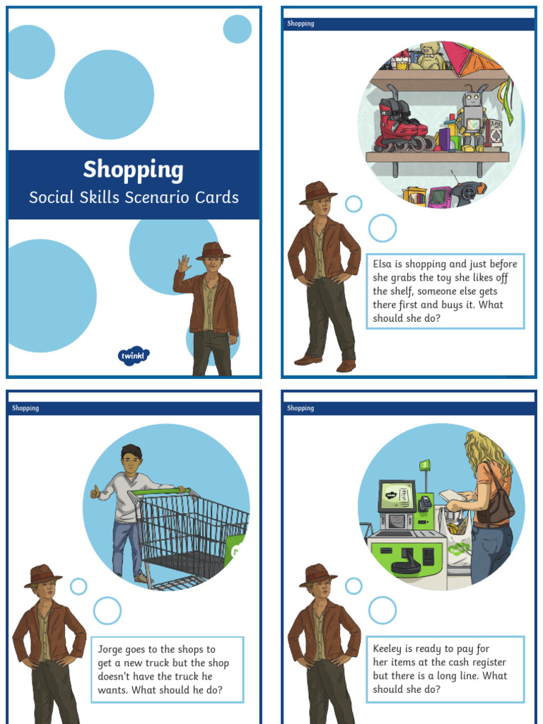 Social Skills Shopping Scenarios | PDF