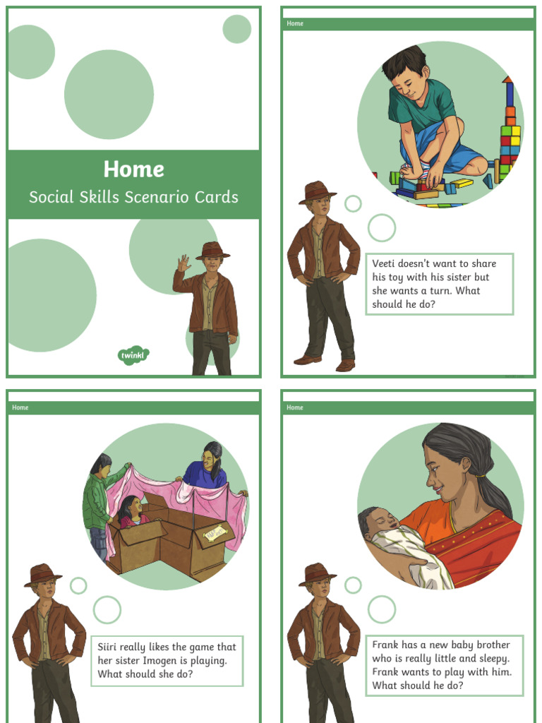 Au s 1655774500 Home Social Skills Scenario Cards Ver 1 | PDF