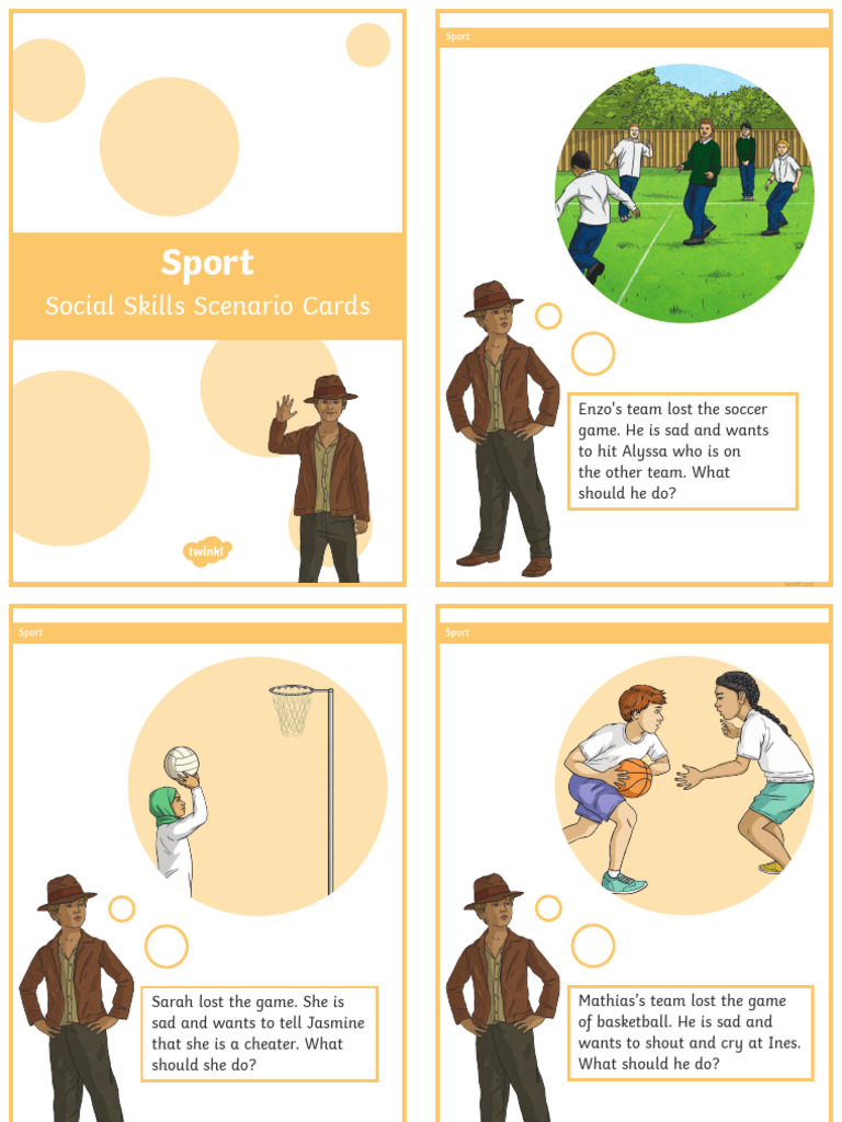 Au S 1655775102 Sport Social Skills Scenario Cards Ver 1 | PDF