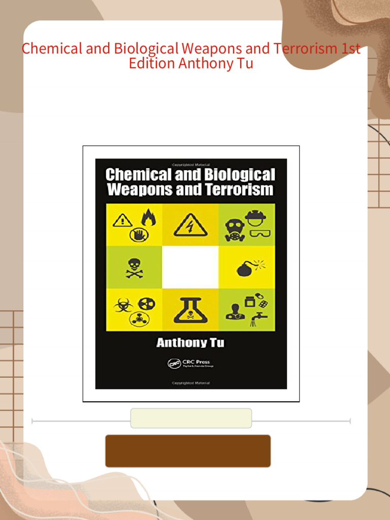 Chemical and Biological Weapons and Terrorism 1st Edition Anthony Tu ...