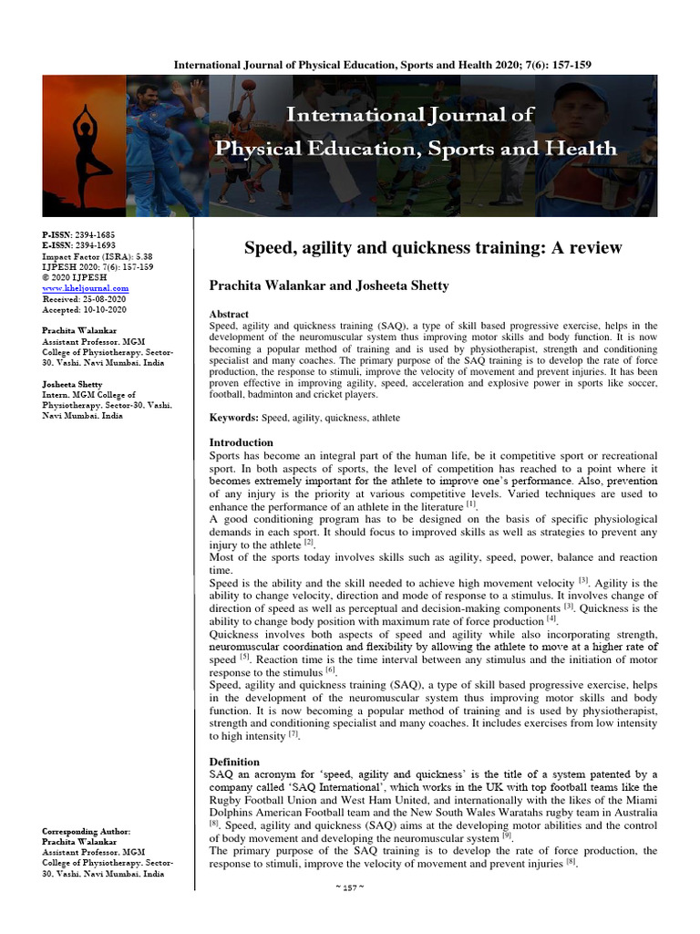 Speed_agility_and_quickness_training_A_r | PDF | Muscle Contraction | Physical Therapy