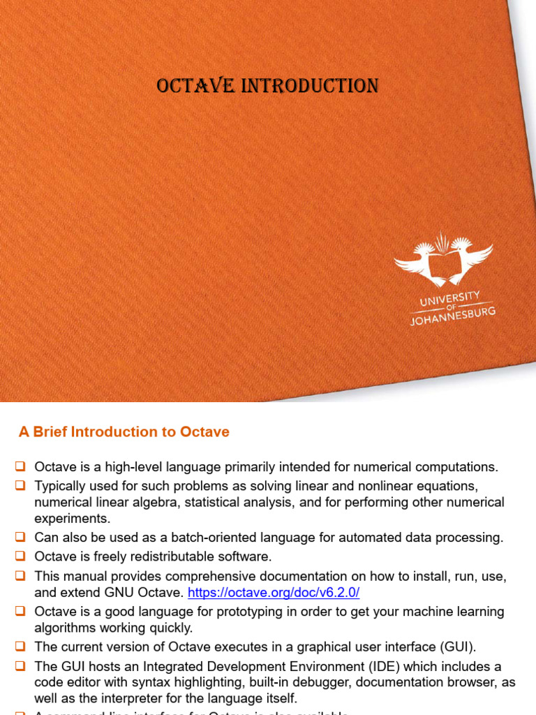 Lecture4 Octave Introduction | PDF | Command Line Interface | Graphical User Interfaces