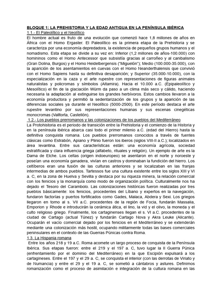 Prehistoria y Antigüedad en Iberia | PDF