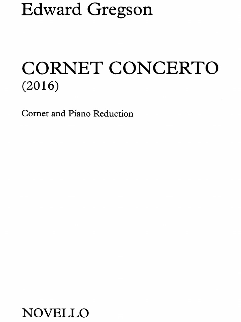Gregson - Cornet Concerto Solo Part | PDF
