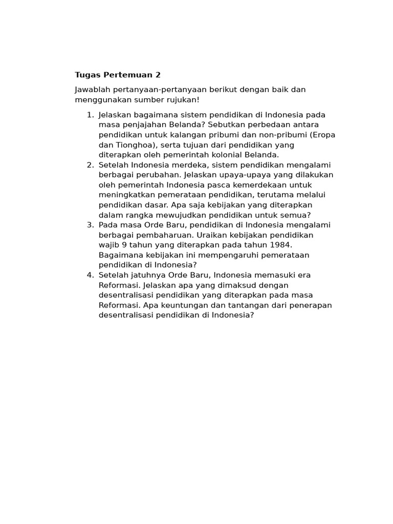 Tugas Pertemuan 2 Pdf