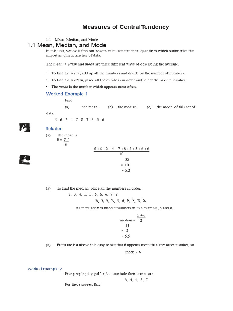 Understanding Mean, Median, Mode | PDF | Mean | Median