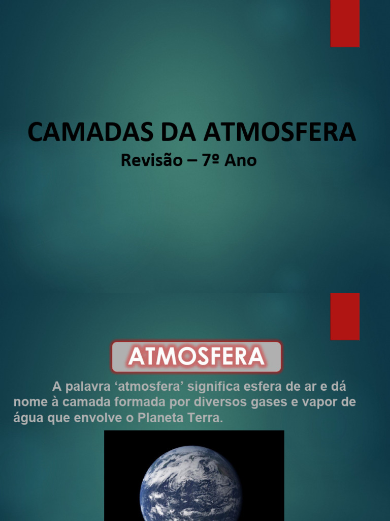 As Camadas Da Atmosfera | PDF | Atmosfera | Atmosfera da Terra