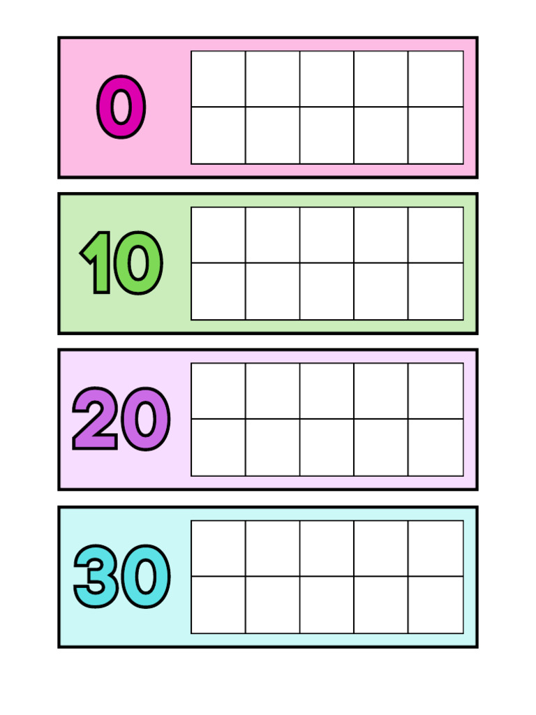 100 Days of School Sticker Chart Tens Frames .PDF | PDF