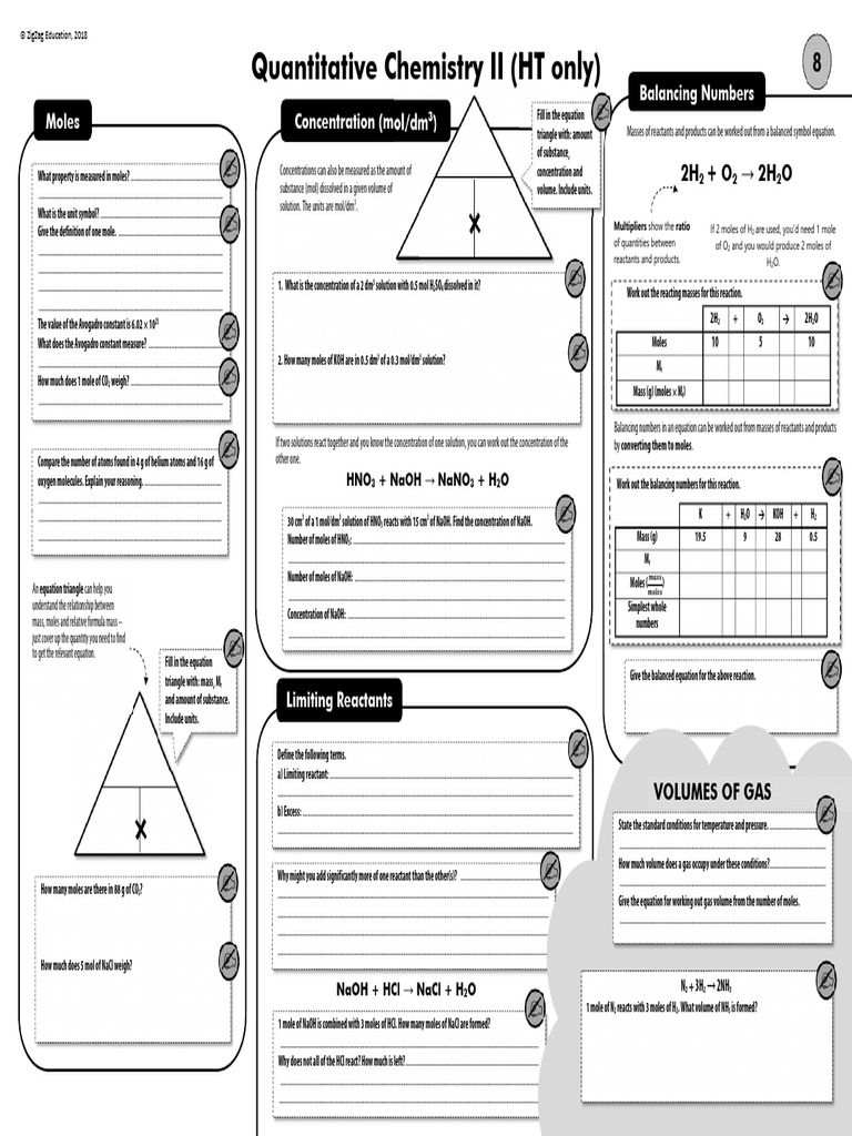 Chem 2 Activity Quantitative Chemical and Energy | PDF | Mole (Unit ...
