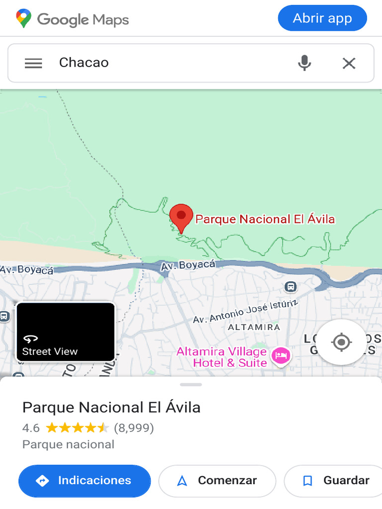 Parque Nacional El Ávila, Caracas - Google Maps | PDF