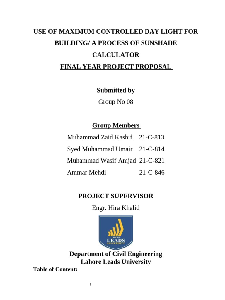 Zaid ProPosal 1 (1) (1) | PDF | Lighting | Green Building