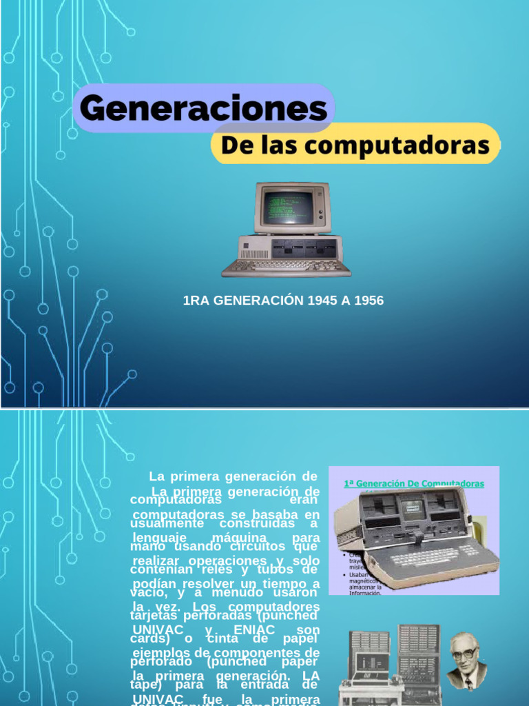 Diapositiva Generaciones Del Computador | PDF